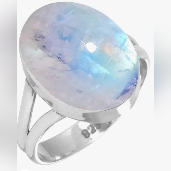 Jewelry | Large 925 Genuine Moonstone Ring Gorgeous Sterling Silver ...